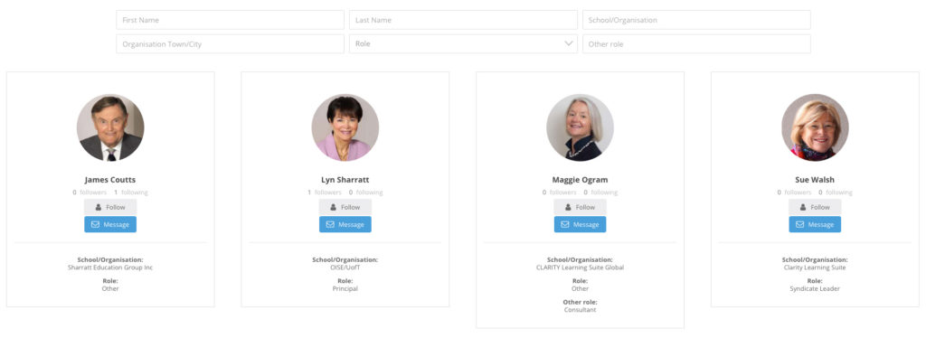 CLARITY Learning Suite - Members Directory